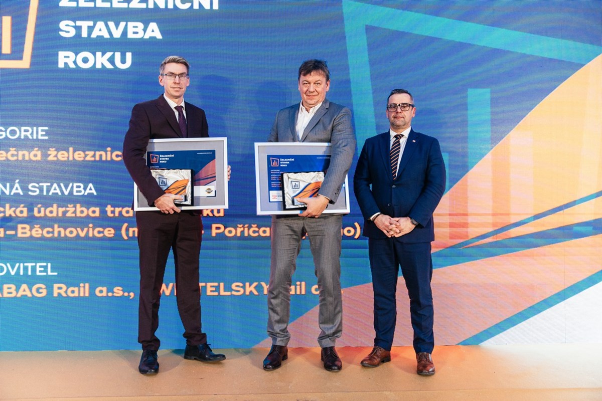 Společnost SWIETELSKY Rail CZ včera obdržela cenu Správy železnic v ...